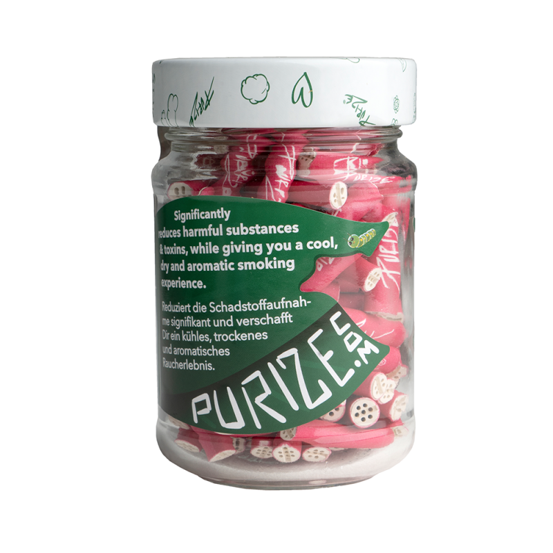 100 PURIZE® XTRA Slim Size Aktivkohlefilter | auf Kokosnuss-Basis